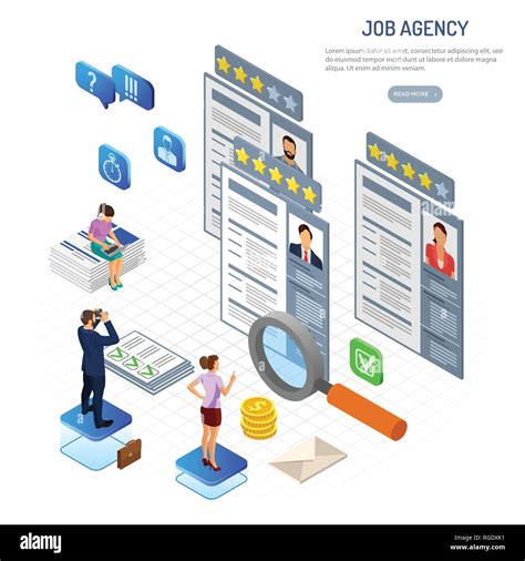 Online Isometric Employment And Hiring Concept Stock Vector Image And Art Alamy