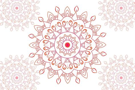 Simple Mandala Gradian Page Ornament Round Mandala Geometric Circle