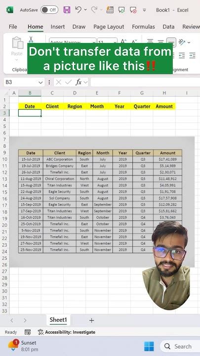 Dont Transfer Data From A Picture In Excel‼️instead Use Amazing Trick