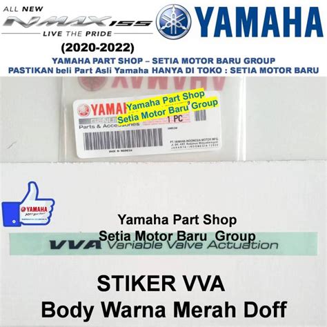 Stiker Emblem Logo Vva Variable Valve Actuation All New Nmax N Max Body