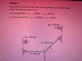 Solved Determine The Maximum Load P That Can Be Supported By Chegg
