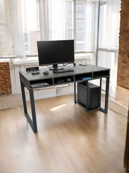 Компьютерный стол Стол компьютерный письменный в стиле лофт со встроенной выдвижной розеткой