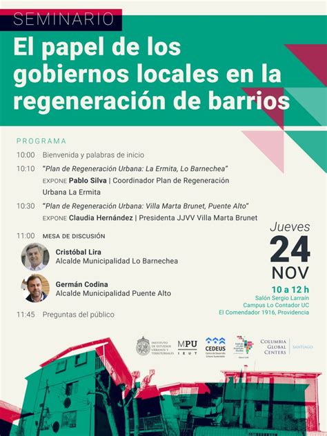 Seminario El Papel De Los Gobiernos Locales En La Regeneración De