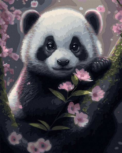 TWOJE HOBBY Plakaty Malowanie Po Numerach Panda Twoje Hobby Sklep