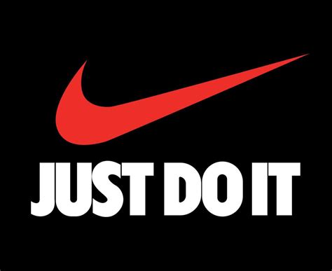Nike Logo Rojo Y Solo Hazlo Símbolo Blanco Ropa Diseño Icono Abstracto