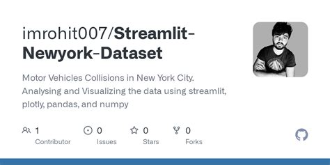 Github Imrohit Streamlit Newyork Dataset Motor Vehicles