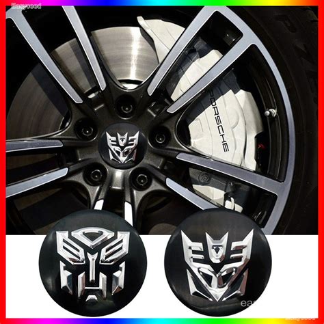4pcs 56mm Transformers Autobots Decepticons Car Wheel Center Stickers