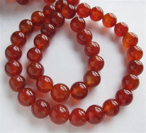 Natural Translucent Carnelian Mm Smooth Round Beads