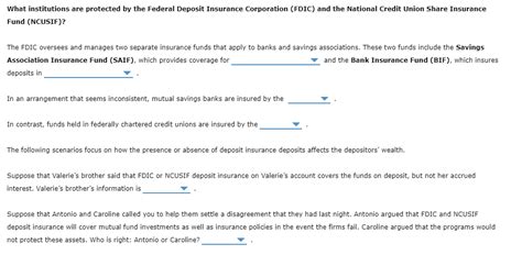 Solved What Are Federal Deposit Insurance Programs The Chegg
