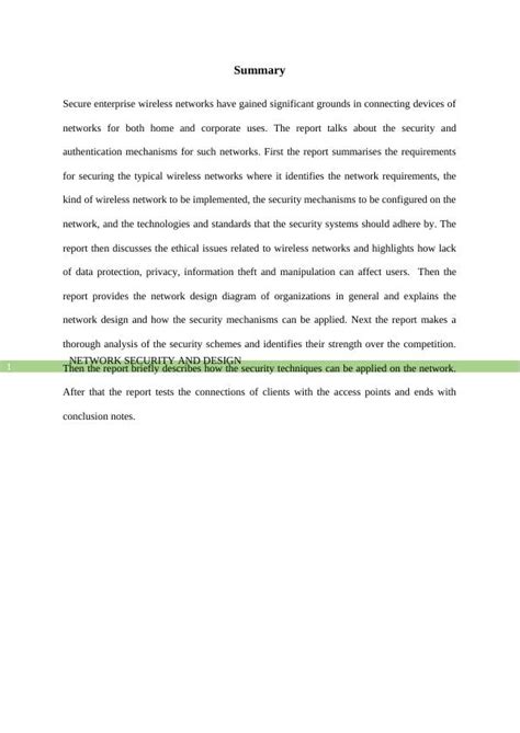 Network Security Enterprise Wireless Design And Analysis