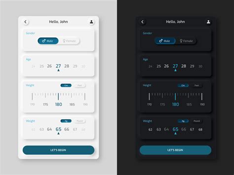 Bmi Calculator Neumorphic Design — Light And Dark By Shubhanshu Sahu On