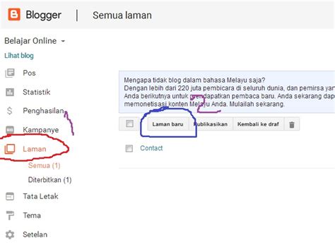 Cara Membuat Menu Blog Dengan Template Standard Belajar Online
