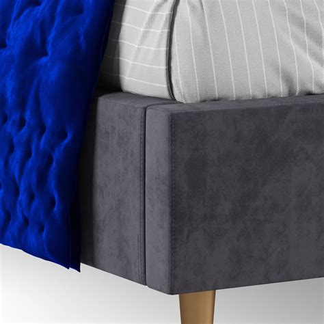 Lana Upholstered Bed 02 Westelm 3d Model Rigged Cgtrader
