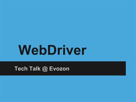 automation testing using webdriver ppt
