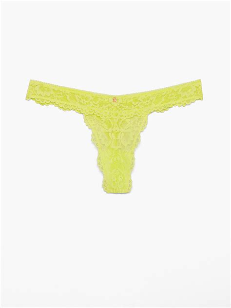 Floral Lace High Waist Thong Knickers In Yellow Savage X Fenty Uk