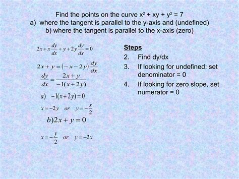 Implicit Differentiation Part Ii Ppt