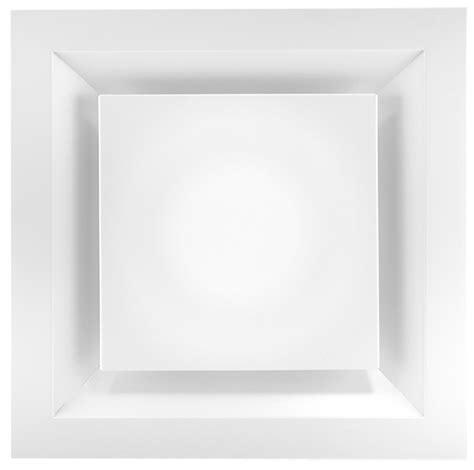12x12 Aluminum Single Cone Ceiling Square Diffuser With Removable Linear Air Diffusers