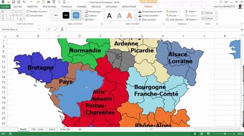 Excel Comment Créer Une Carte De France Avec Loutil à Carte De