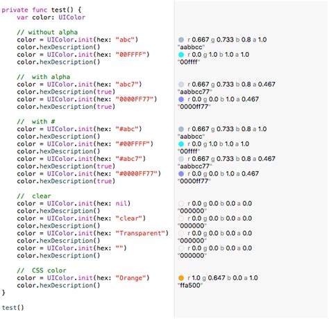 Ios How To Use Hex Color Values Stack Overflow