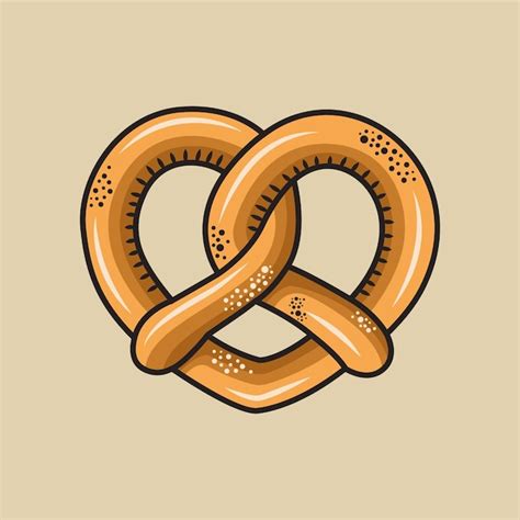 Premium Vector Vector Pretzel Food Cartoon Vector Illustration