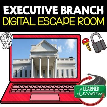 Executive Branch Digital Escape Room Breakout Room Activity Pages No Prep