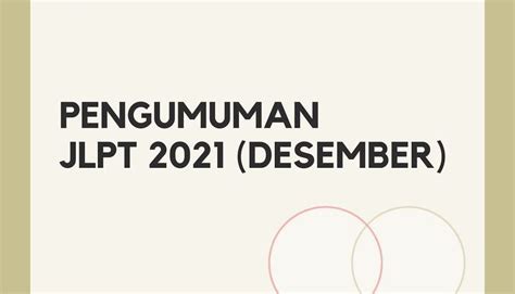 Pengumuman JLPT Desember Jasmin Kursus Bahasa Jepang
