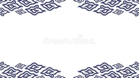 Background Or Frame With Mega Mendung Batik Ornaments From Cirebon West Java Indonesia Stock