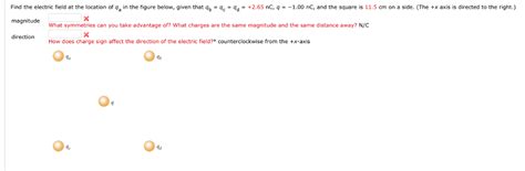 Solved Find The Electric Field At The Location Of Qa In The Chegg