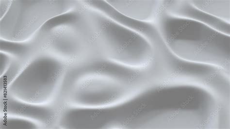 Waving White Surface Loop Animation Wavy Dynamic Surface Abstract Background With White Wave