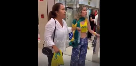VÍDEO Segurança impede cliente de usar bandeira do Brasil no JK IGUATEMI em SP Hora Brasília