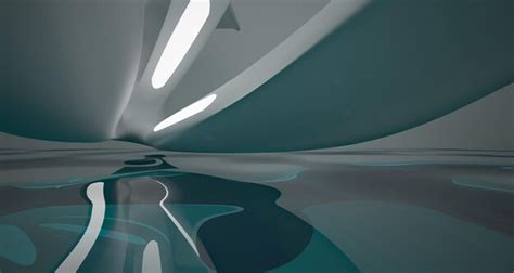 Premium AI Image Abstract White And Blue Water Parametric Interior