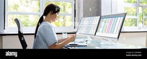 Medical Coding Bill And Billing Codes Spreadsheets Stock Photo Alamy