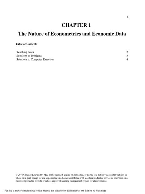 solution manual for introductory econometrics 6th edition by woolridge