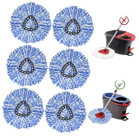 Freeamg 6 Piece Mop Replacement Head With O Cedar Mop 2 Tank Rinseclean