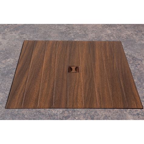 Sunjoy 38 In W Black Portable Steel Square Tabletop Liquid Propane Fire
