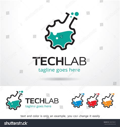 Tech Lab Logo Template Design Vector Stock Vector Royalty Free 356978441 Shutterstock