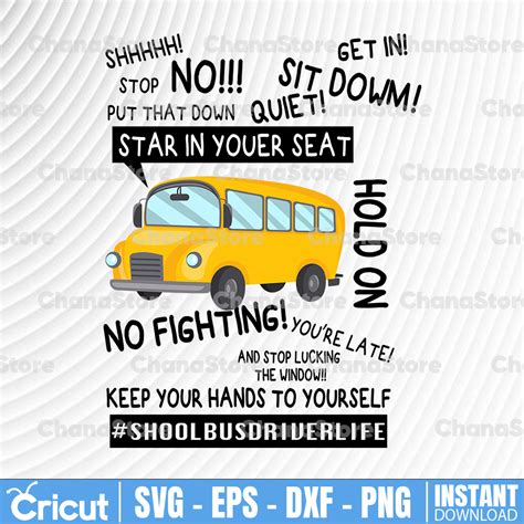 School Bus Driver Life Keep Your Hands To Yourself Funny Svg Inspire Uplift