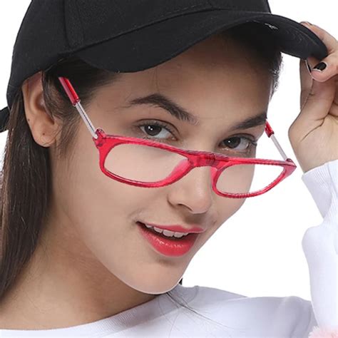Multi Color Magnetic Reading Glasses Folding Reader Glasses Neck