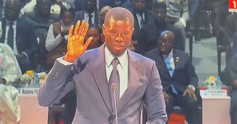 Sénégal Bassirou Diomaye Faye A Prêté Serment En Qualité De Président