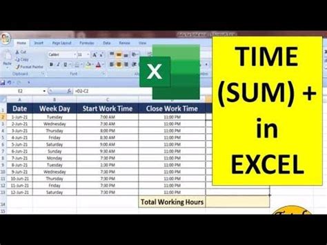 How to sum time in Excel | sum time in Excel | how to add time in Excel ...