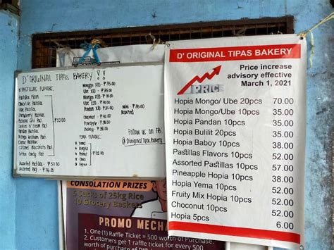 Menu At D Original Tipas Bakery Taguig