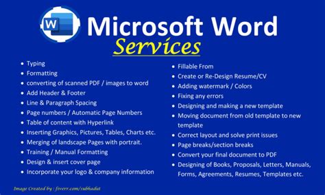 Create Edit Format Design Microsoft Word Documents By Subhadut Fiverr