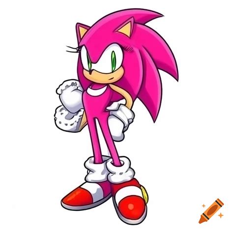 Sonic Character Depicted With Flames On Craiyon