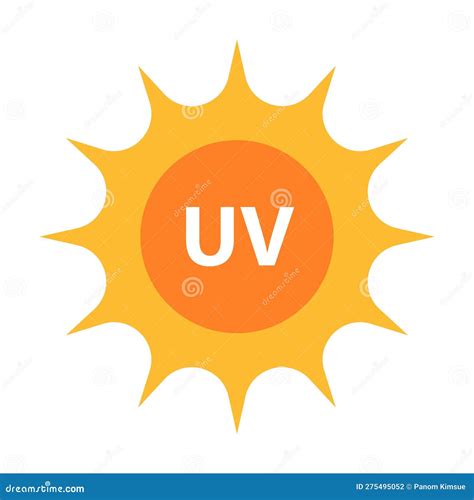 Uv Radiation Icon Vector Solar Ultraviolet Light Symbol For Graphic Design Logo Website