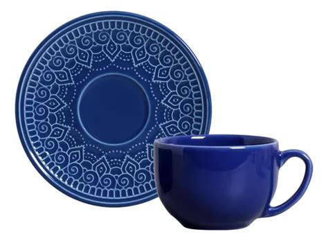 Jogo C Xíc Chá C Pires Agra Az Navy Porto Brasil Cor Azul Navy Agra Azul Navy MercadoLivre