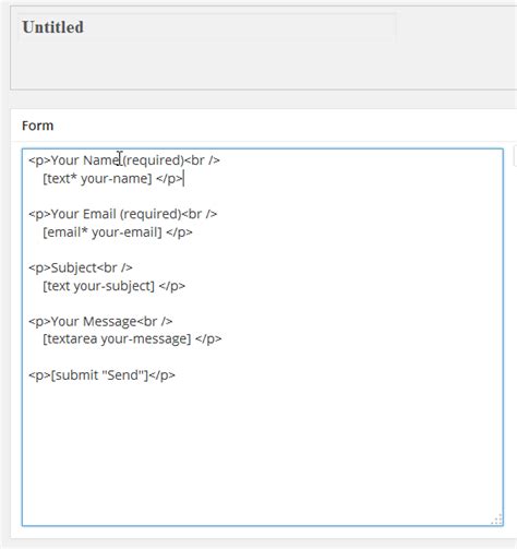 wordpress how to add additional fields to contact form template