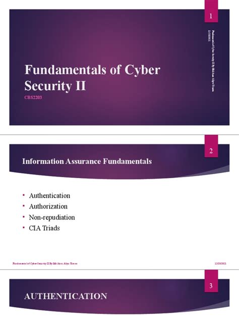 Fundamentals Of Cyber Security Ii Lecture 1 Pdf Information