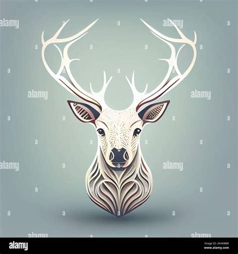 Flat Christmas Reindeer Cartoon Wallpaper Modern Flat Design In Winter