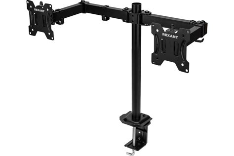 Кронштейн для двух мониторов REXANT 13"-32", одно колено, настольный ...