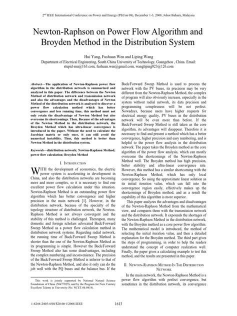 Newton Raphson Vs Broyden Pdf Matrix Mathematics Mathematical